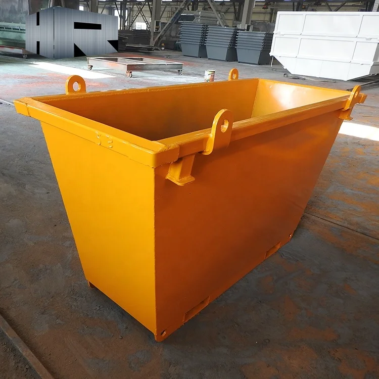 1m Waste Management Industrial Crane Lift Waste Bin / Steel Dustbin ...
