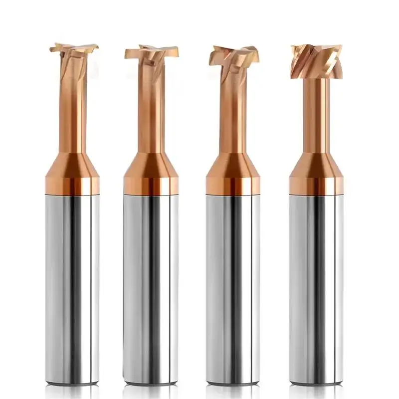 D4-d12 T Shape Flute Solid Carbide Cutters End Mill Cnc Lathe Router ...