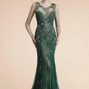 2020 New Mermaid Formal Gown Dress Evening Luxury Long Evening Gown ...