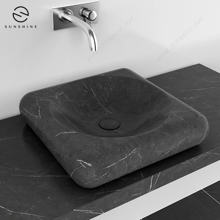 New Design Unique Gray Marble Stone Wash Hand Basins For Bathroom - Buy ...