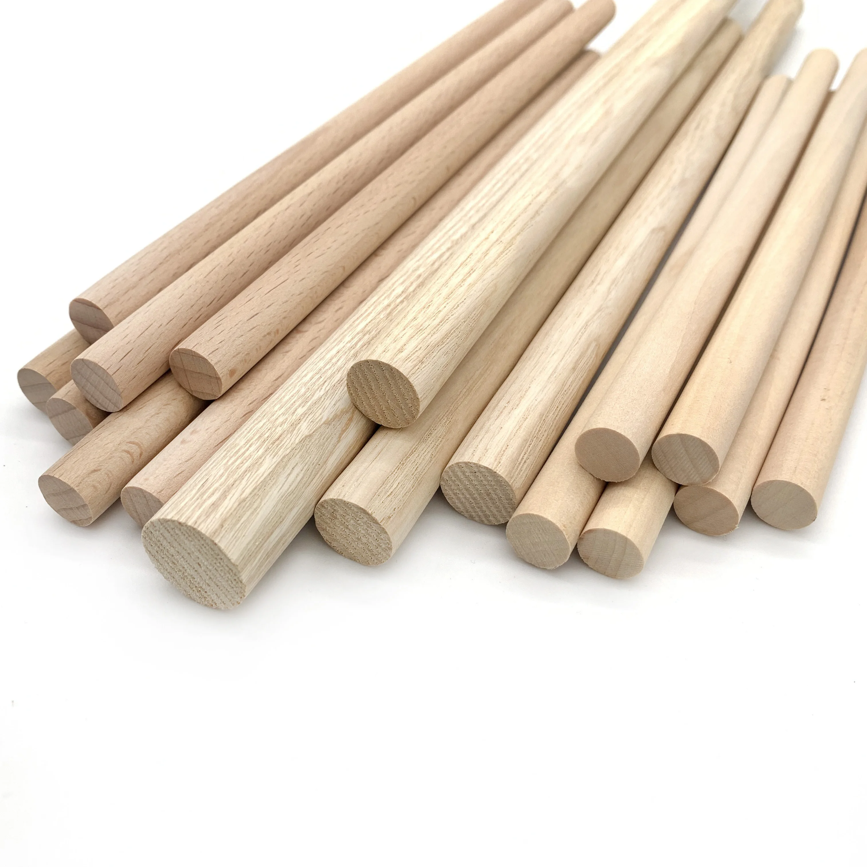 Wooden Craft Blocks Cylinders Wooden Round Sticks Beech Wood Craft ...
