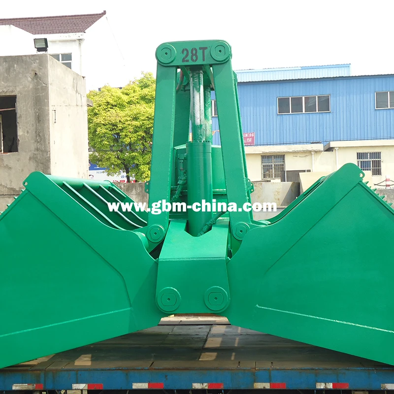 30t Electro Motor Electric Hydraulic Clamshell Grab Bucket For Bulk ...