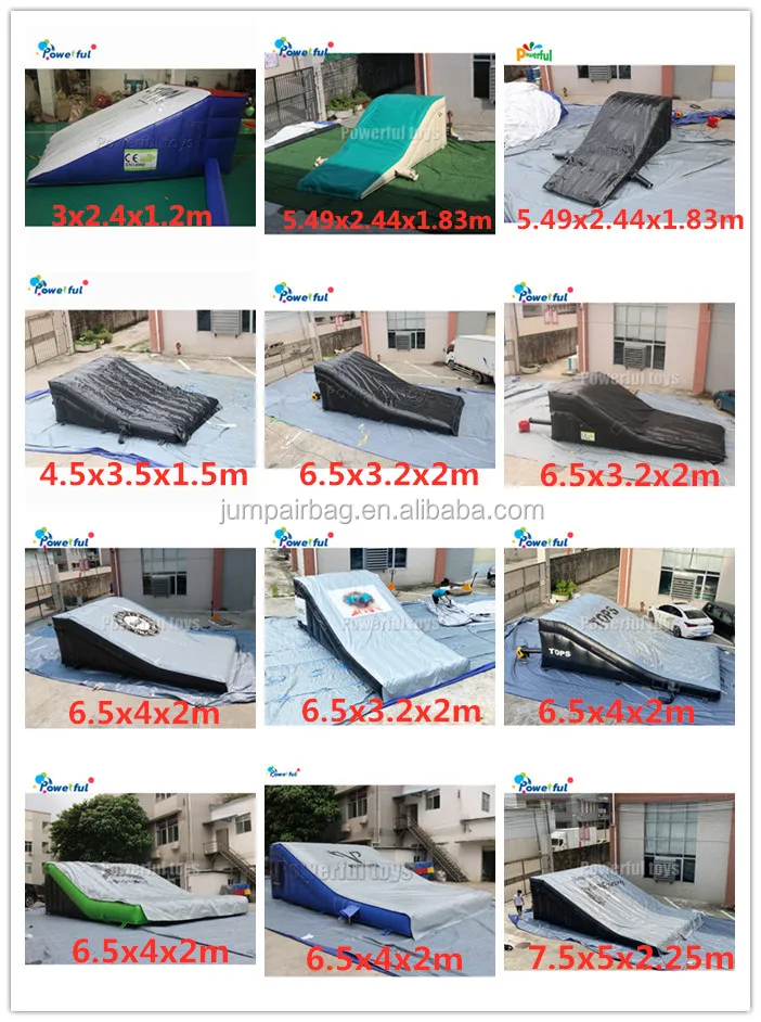 1.8m Height Inflatable BMX/MTB Mountain Bike Ramp Airbag Landing ...