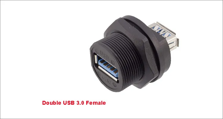 Outdoor Waterproof Connector Double Female Bulkhead Back Mount ...