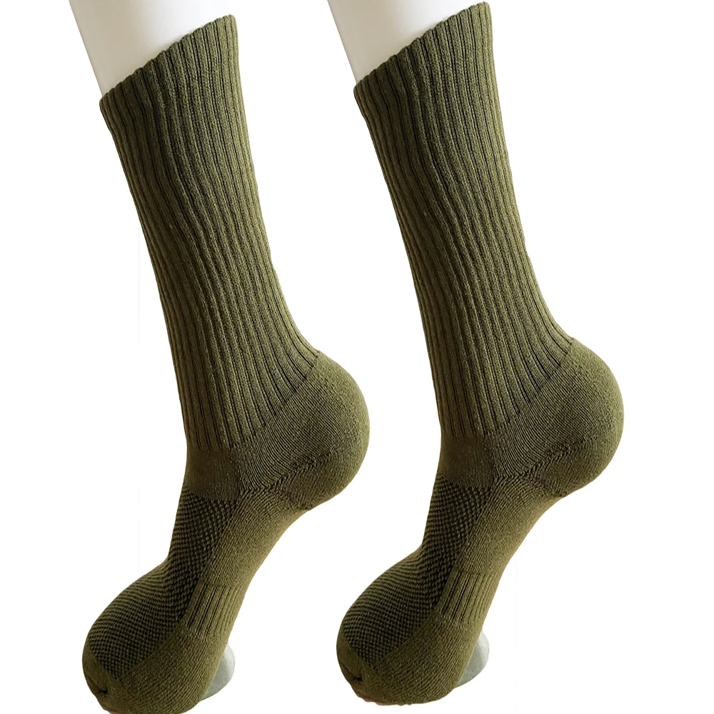 Wholesale Custom Army Green Athletic Socks - Military Green