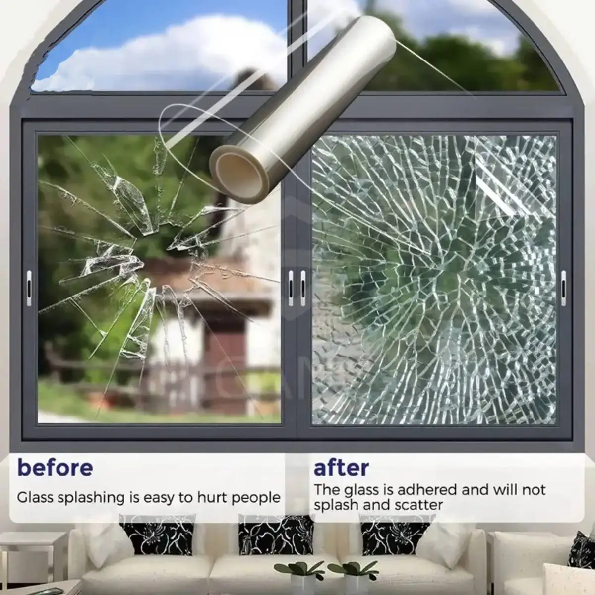 2mil Clear Security Window Film - Shatterproof & Durable