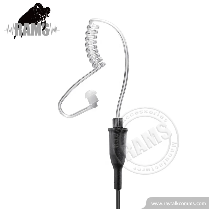 Oem In-ear Air Tube Earpiece Earphone With Ptt And Microphone For Two ...