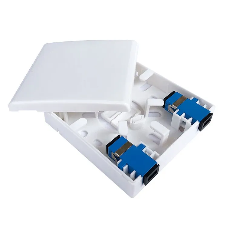 Boitier Pto Fibre Optique Ftth Outlet Box Fiber Rosette Box 2 Port For ...