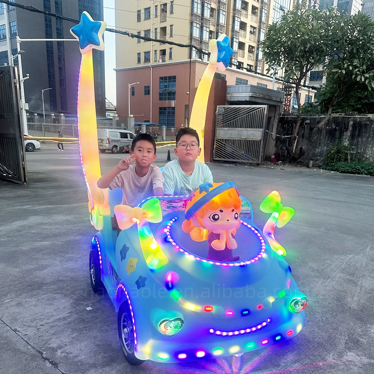 New Children Bumper Car Big Wheels 48v Battery Luminous Toy Car Adult ...