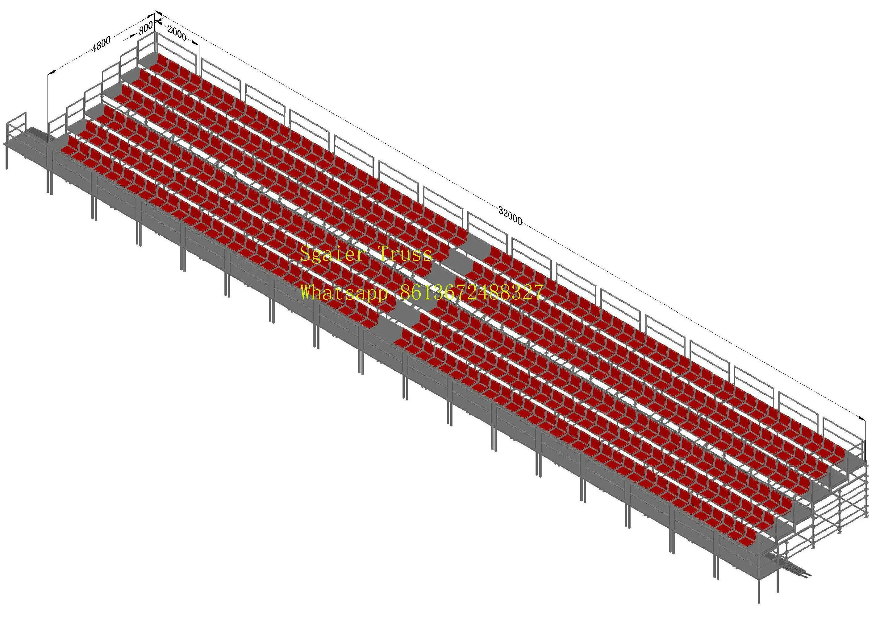 Steel Spectator Facilities Demountable (temporary) Stands for Stadium ...