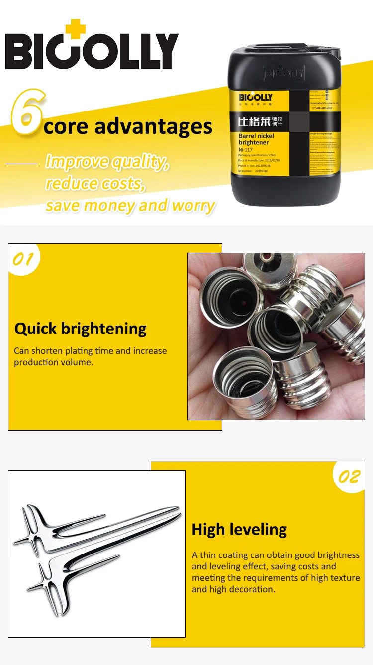 Long-lasting Brightener For Nickel High-speed High Performance Nickel ...