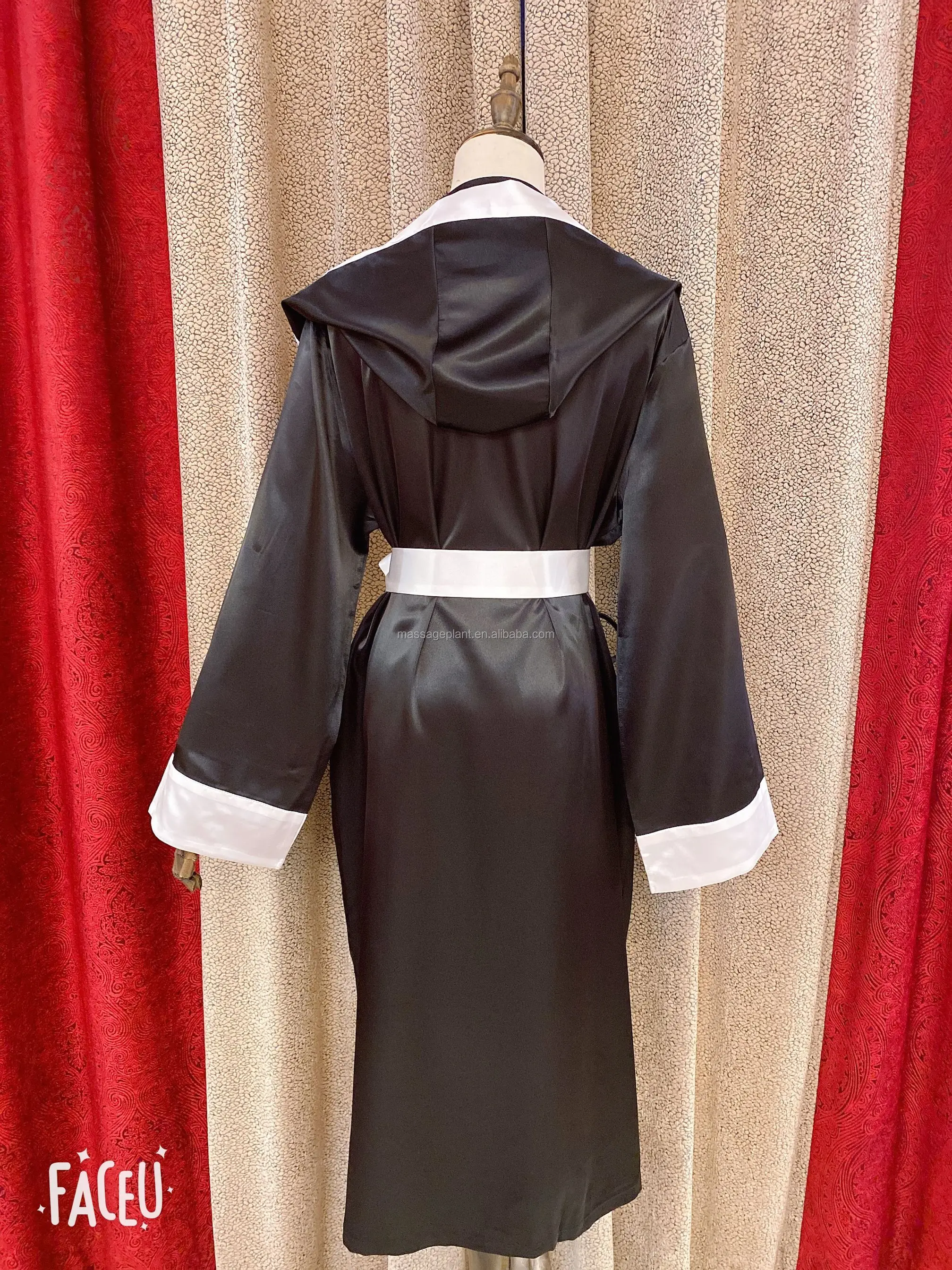 Custom Satin Boxing Robe With Hood - Buy Boxing Robe,Custom Boxing Robe ...