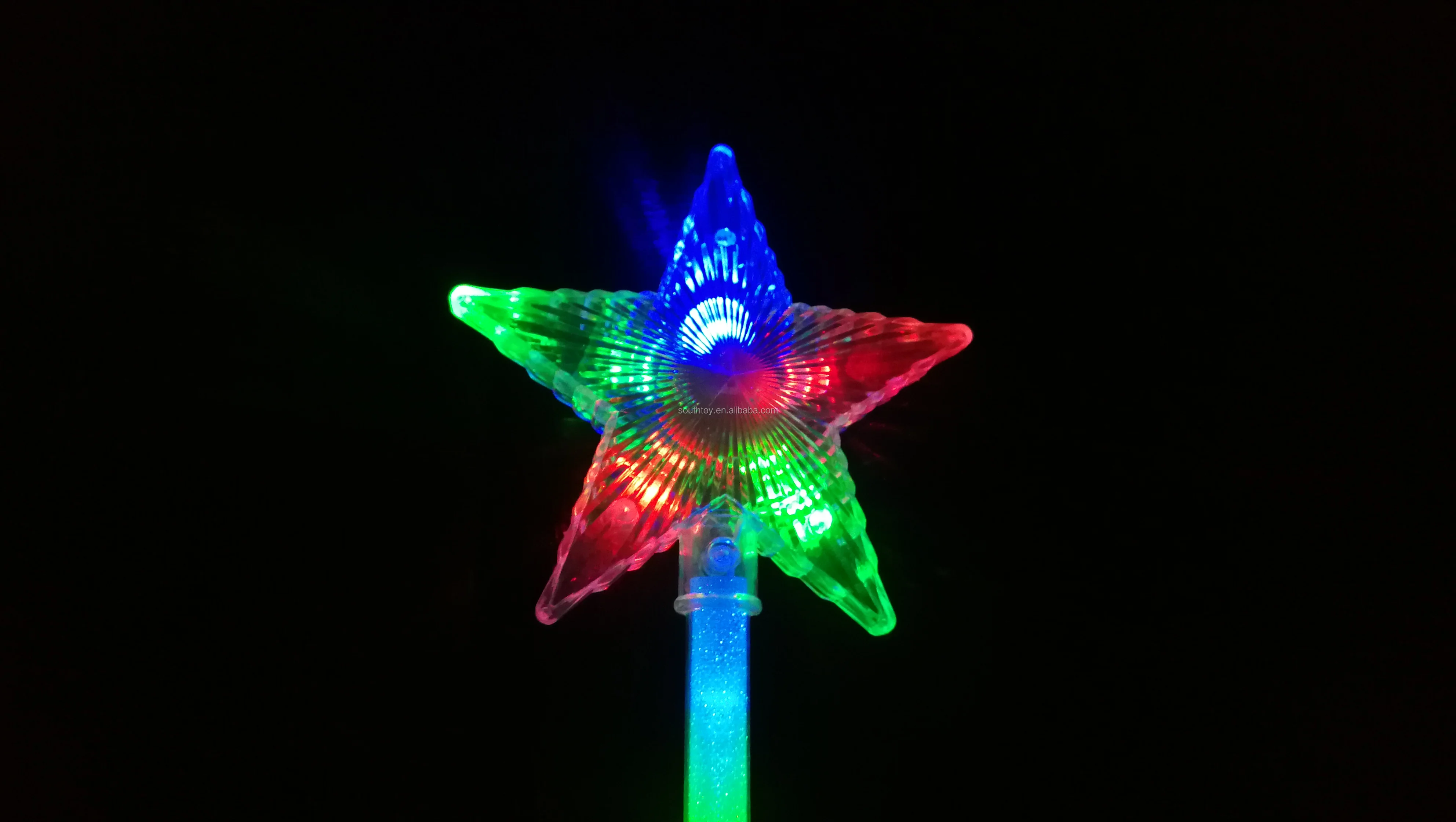 Light up Star Magic Wand - LED Color Changing Fairy Stick