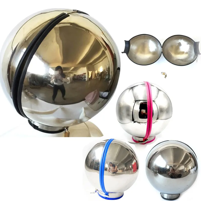 Sexy Steel Stainless Metal Headgear Head Helmet Lock Adult Games Sexy ...