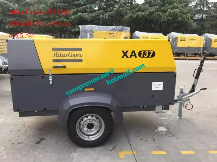 Atlas Copco XAS 137 Diesel Portable Air Compressor - Reliable Power