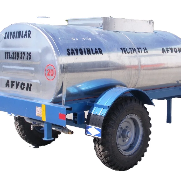 Farm Water Trailer - 3 Tones Galvanized Single Axle Tanker