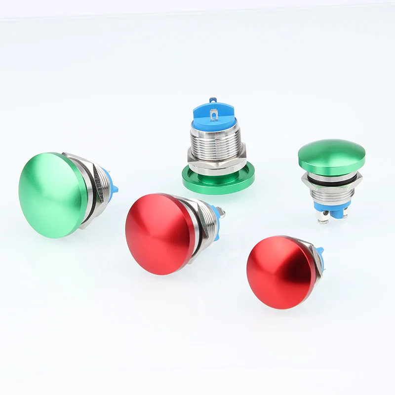 16mm 19mm 22mm Metal Mushroom Head Button Switch Waterproof