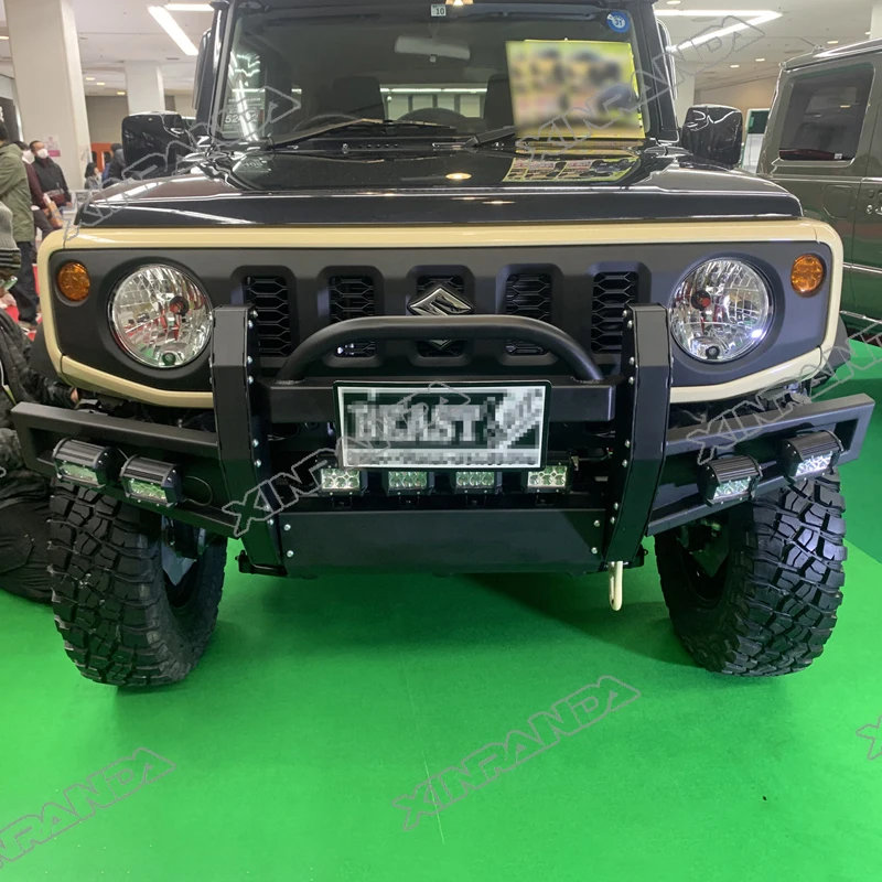 Jimny Jb74 Accessories Assemble Front Bumper With 8 Leds Front Bumper For Suzuki Jimny Jb64 2018 ...