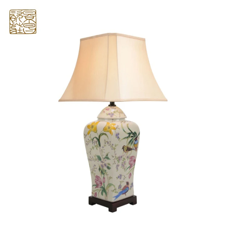 Hot Sale Chinese Style Flower And Birds Pattern Ceramic Bedside Table ...