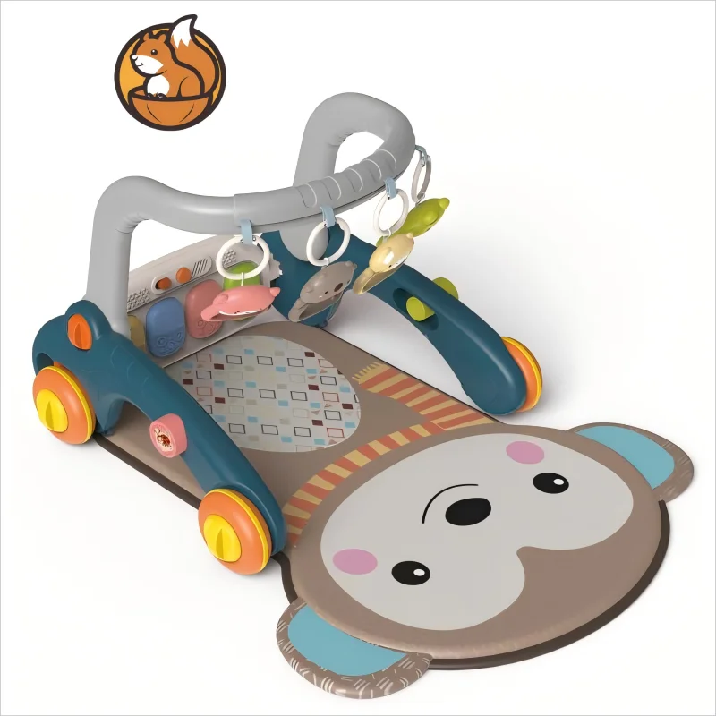 6-in-1 Plastic Trolley Walker for Babies - Fun & Safety