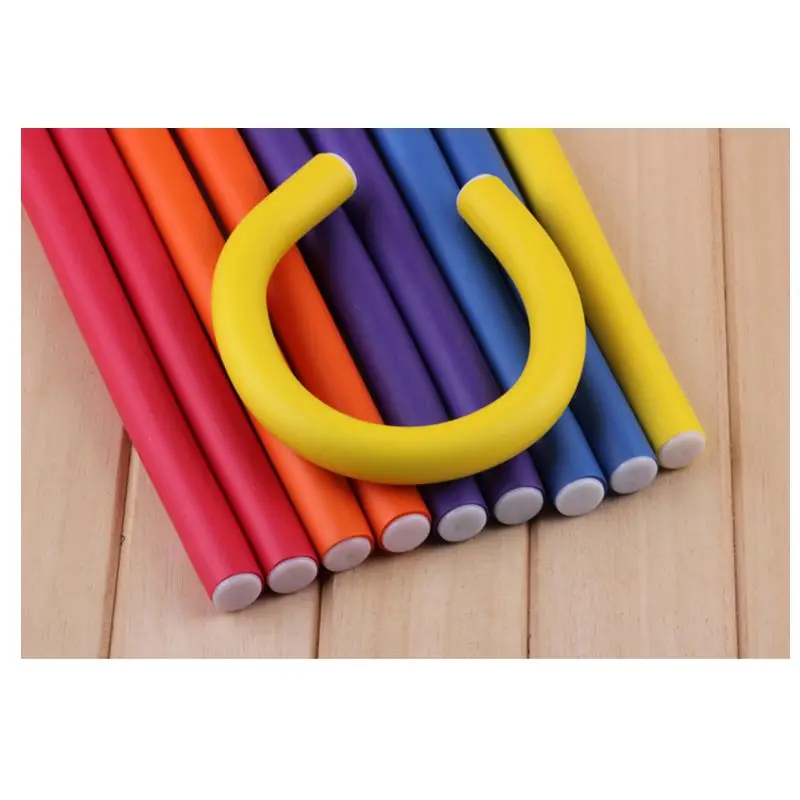 Flexible Curling Rods Flexi-Rods Curlers Set Ladies Kids Hair Rollers ...