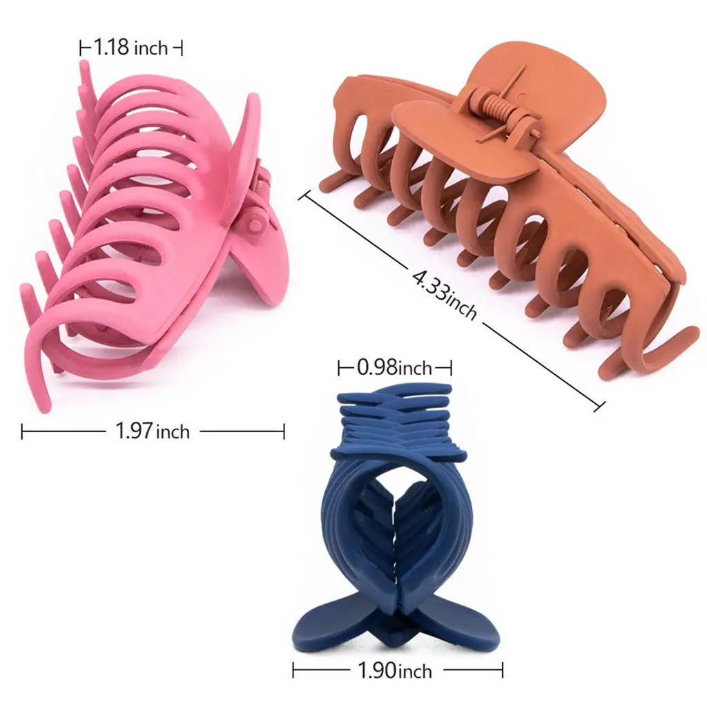 Western Style Simple Keel Resin Hair Clip - Elegant Matte