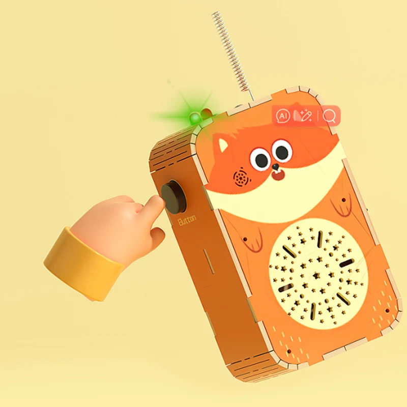 Montessori Wooden Educational DIY Intercom Cartoon Phone Puzzle Games ...