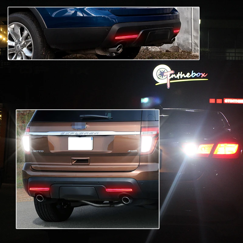 Oem Red Lens Led Bumper Reflectors Rear Fog Lights For 2011 2012 2013 ...