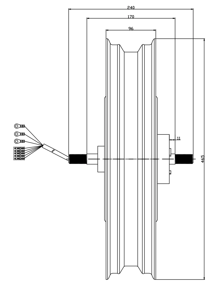 17 Inch 72v-96v 3000w 5000w Bldc Hub Motor For Electric Motorcycle ...