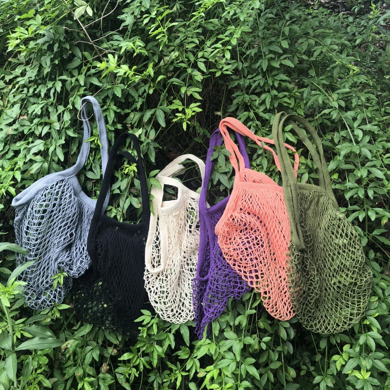 Reusable Grocery Mesh Bags Organic Cotton String Shopping Bags Produce ...