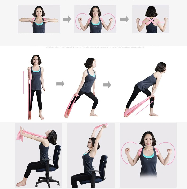 Theraband Latex Stretch Flat Elastic Bands for Yoga & Pilates