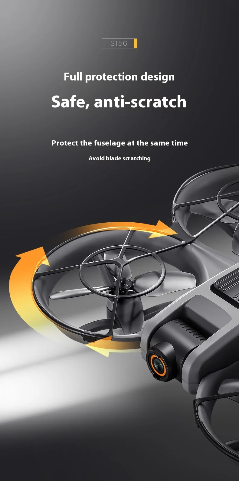 S156 with Brushless Obstacle Avoidance Big Screen Control Drone FPV Optical Flow ESC Dual Camera ...