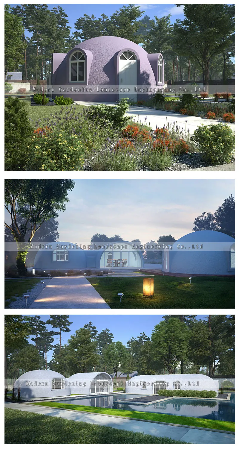 Spherical Tent Modular Prefab Dome House Commercial Multi-window ...
