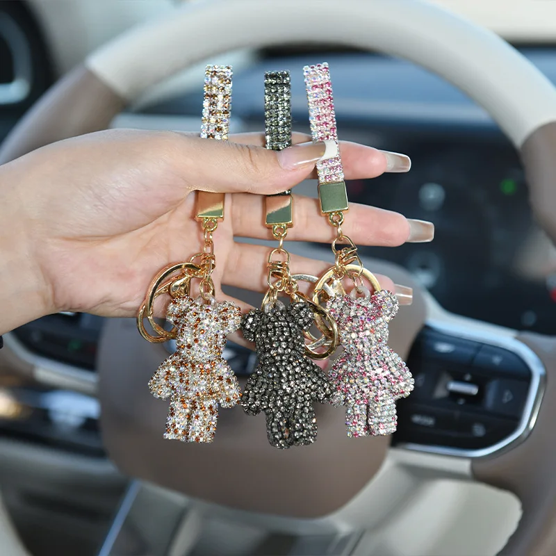 Crystal Teddy Bear Key Chains - Durable & Stylish Gifts
