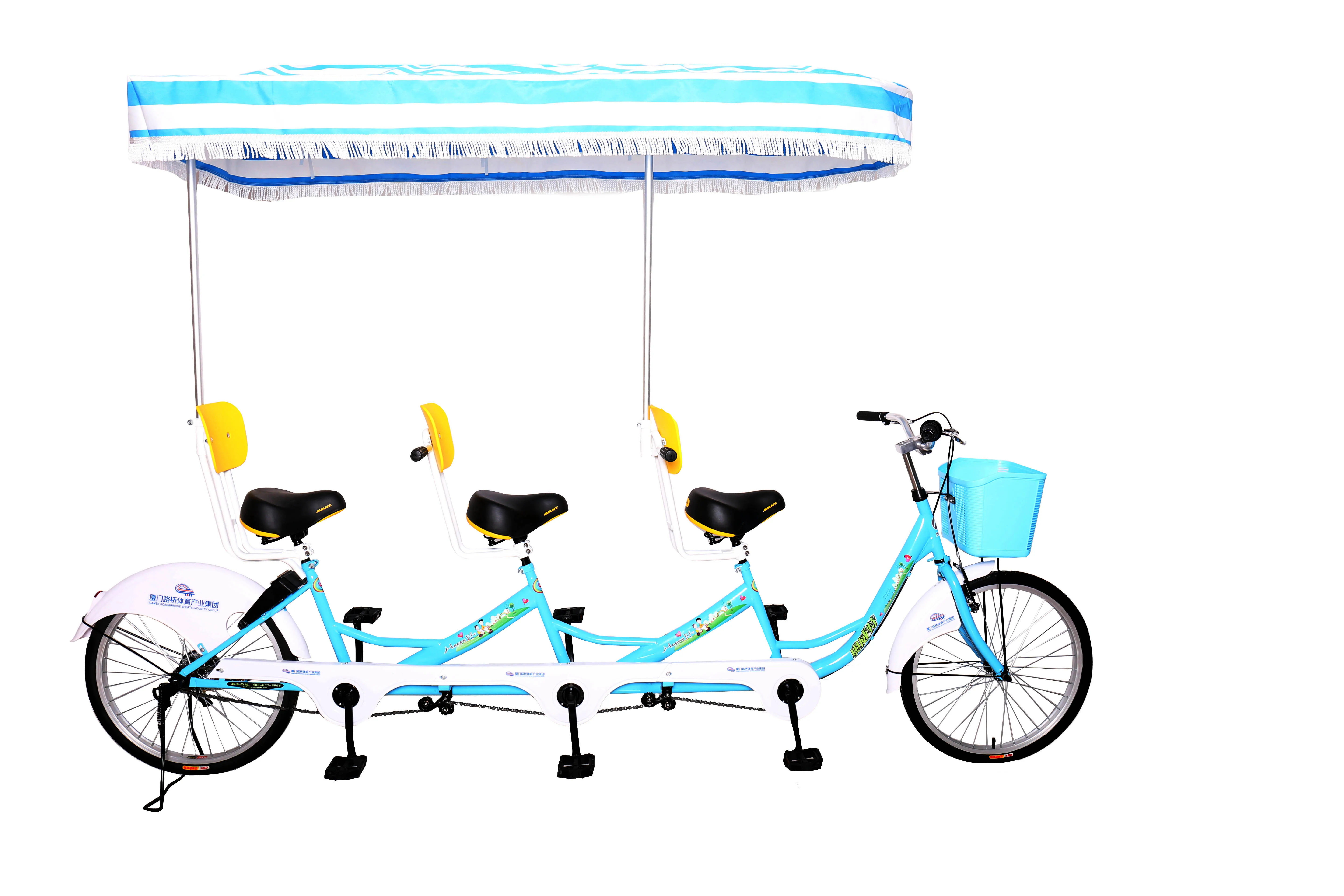 Tandem Bike With Three Seats for Fun Sightseeing Tours - Ideal 3 Person ...