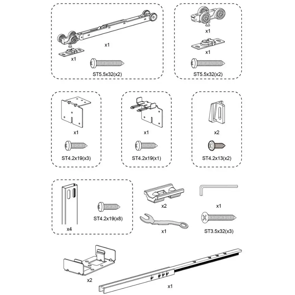Wholesale Custom Oem 32x80in Pocket Door Frame Kit with Two-Way Soft ...