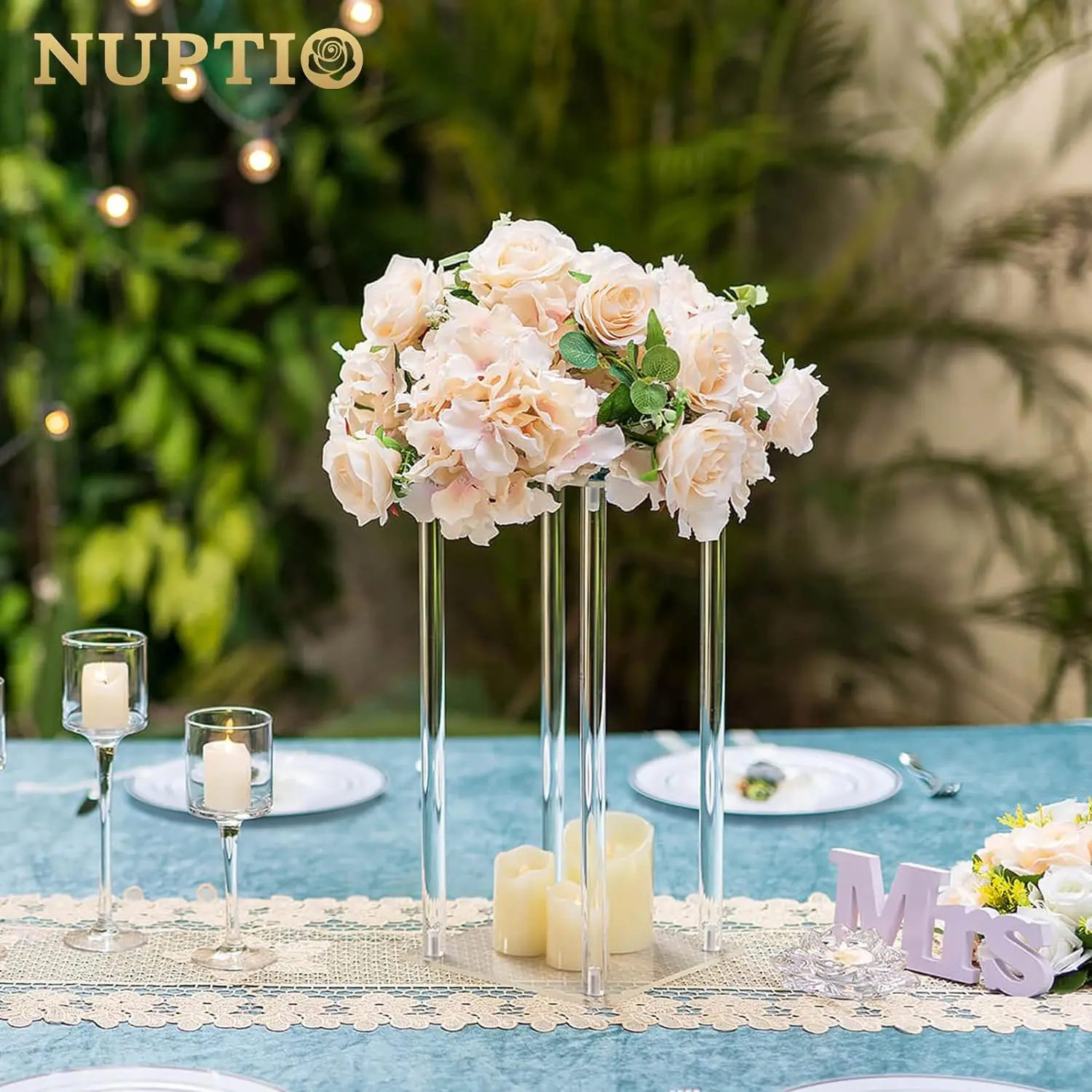 Acrylic Centerpieces Flower Stand Flowers Vases for Birthday Weddings ...