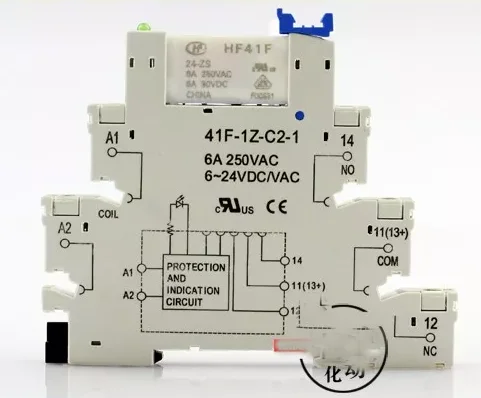 41f-1z-c2-1 Socket With Hf41f 24-zs Relay 5pins White Color 6a/250vac ...