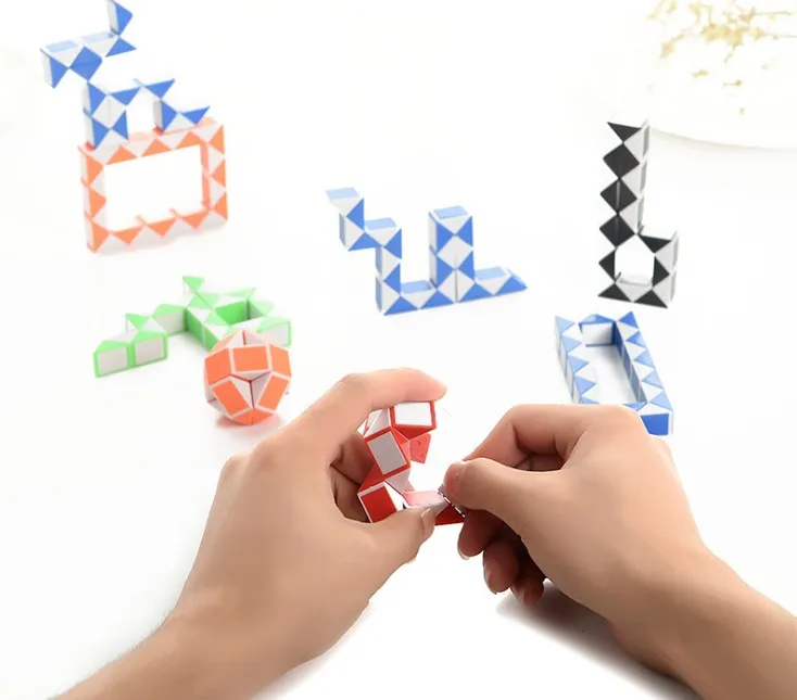 Folding Magic Snake Cube Twist Puzzle Collection Of Fun Snake Toys Kids ...