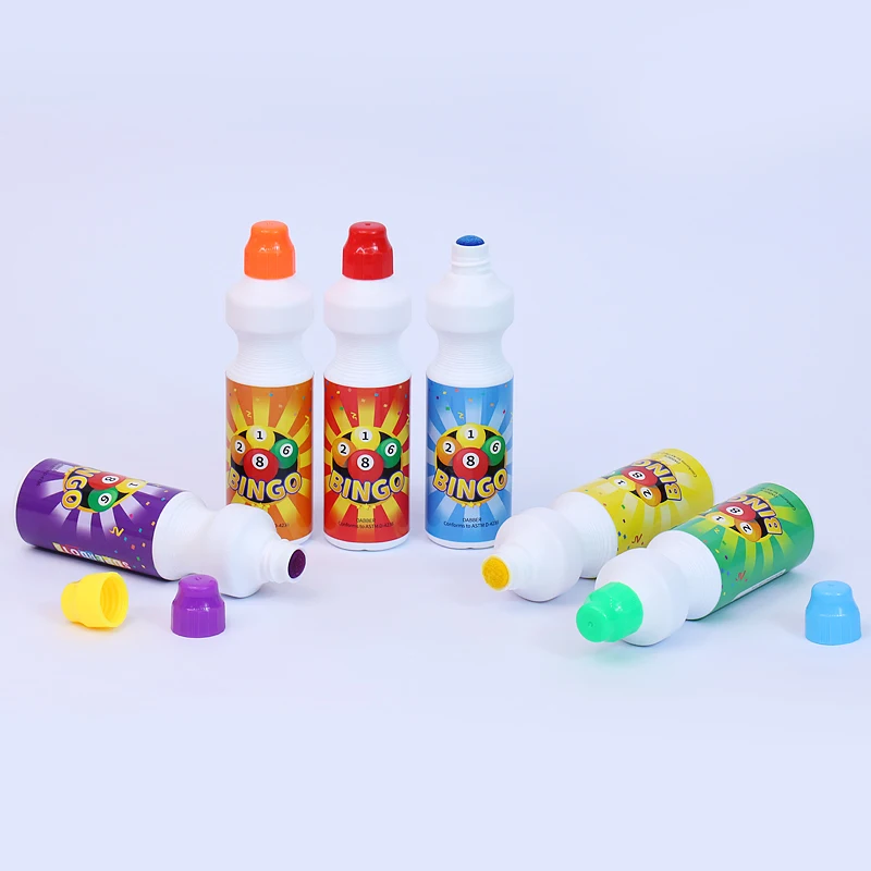 6 Colors Washable Bingo Dauber Graffiti Dabber Markers Kids Drawing Toy ...