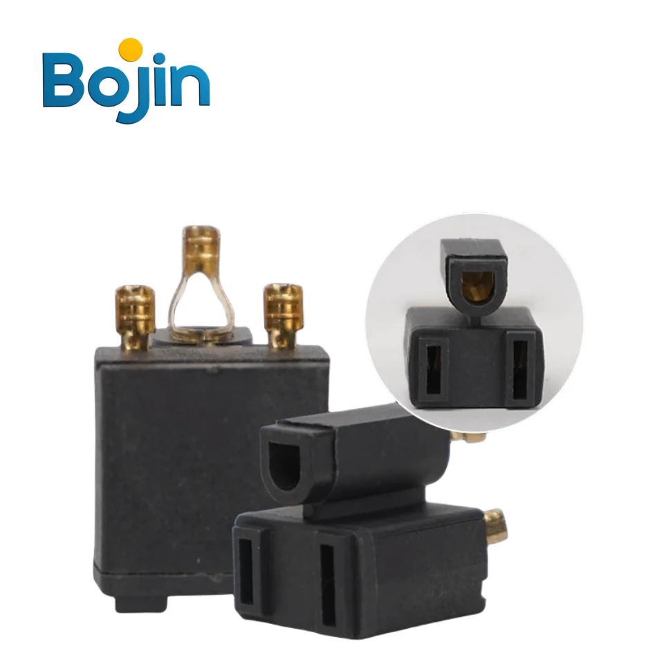 USA NEMA American Plug Insert 3-Pin Female Copper Brass Conductor Plug ...