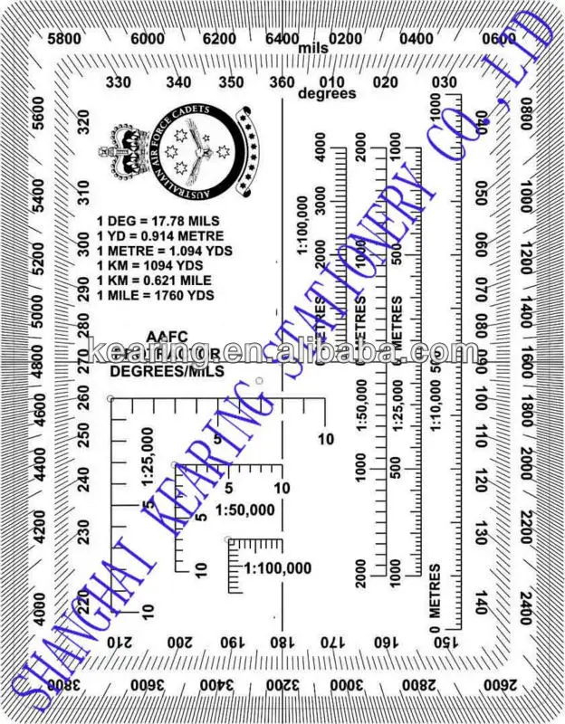 Kearing,Map Reading Protractor Rectangular 6in,Square Protractor,#kmp ...