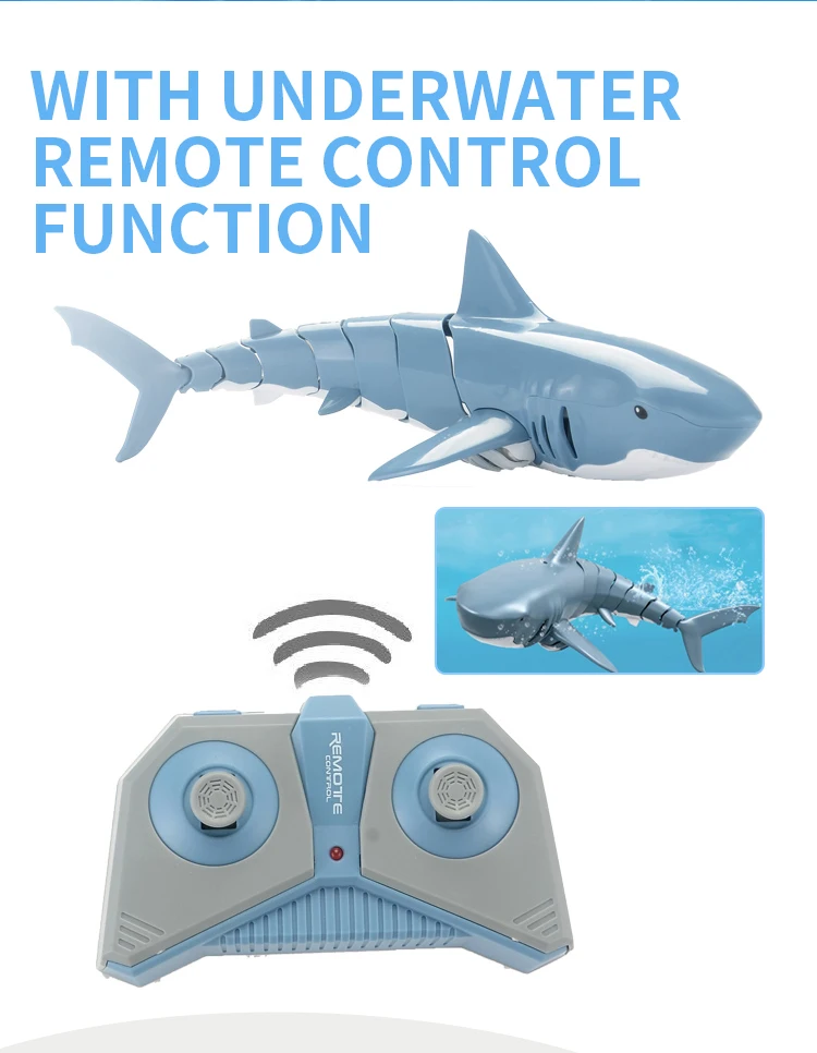 New Design Swimming Fish In Water Playing Remote Control Shark 2.4ghz ...