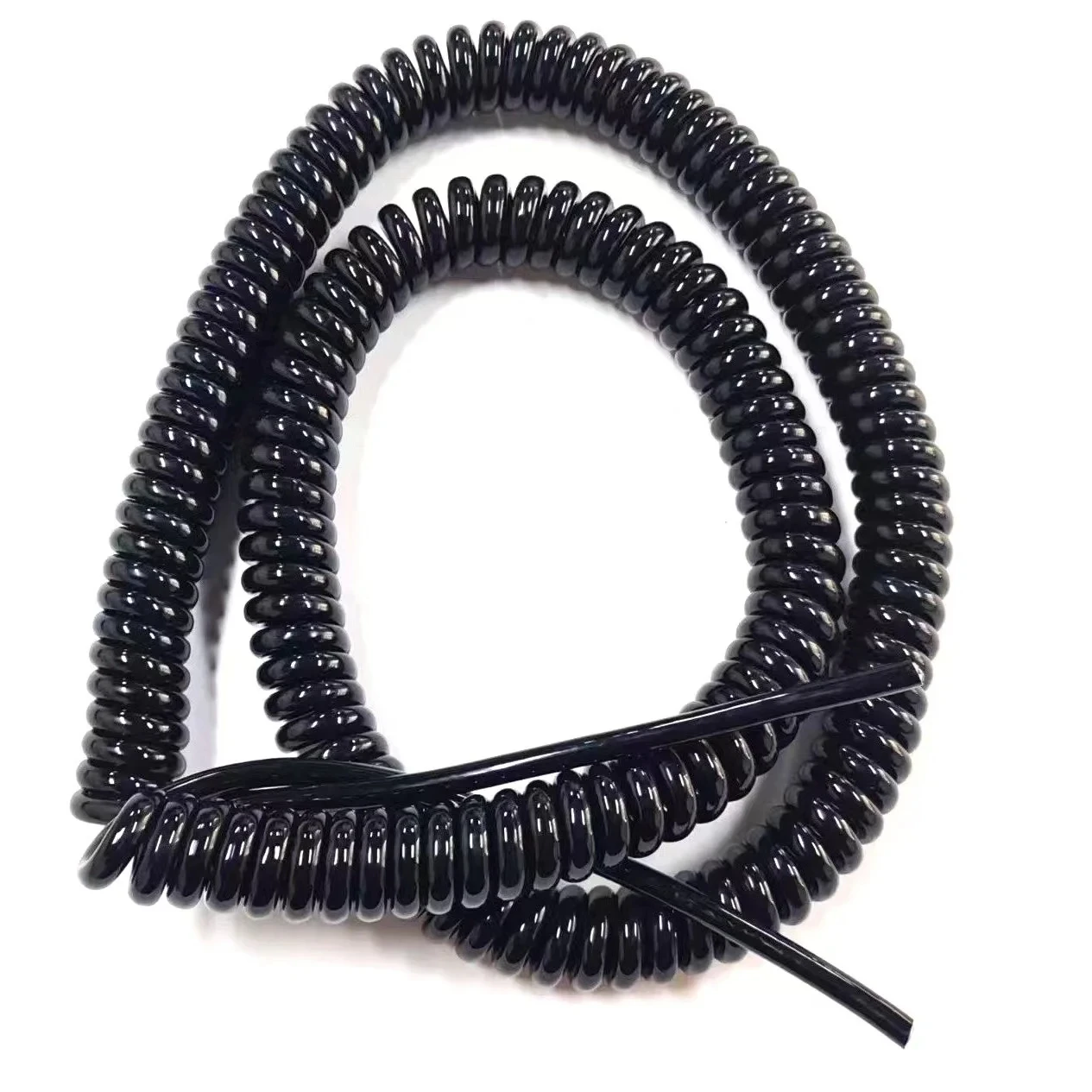 Custom Retractable Cable 4-core Pu Cables Spiral Coiled Cable For ...