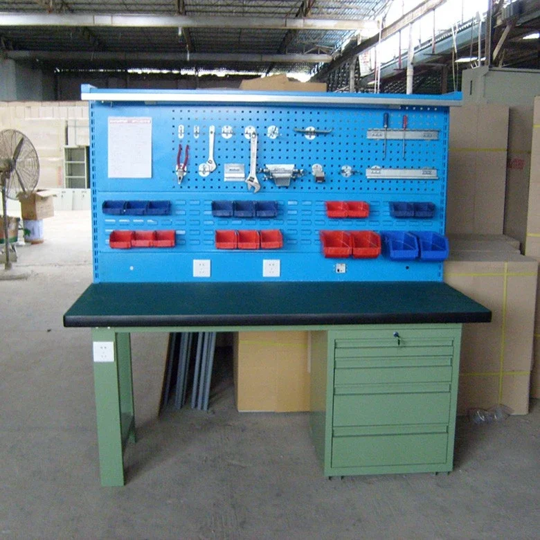 Custom OEM Stainless Steel Iron Workbench with Pegboard