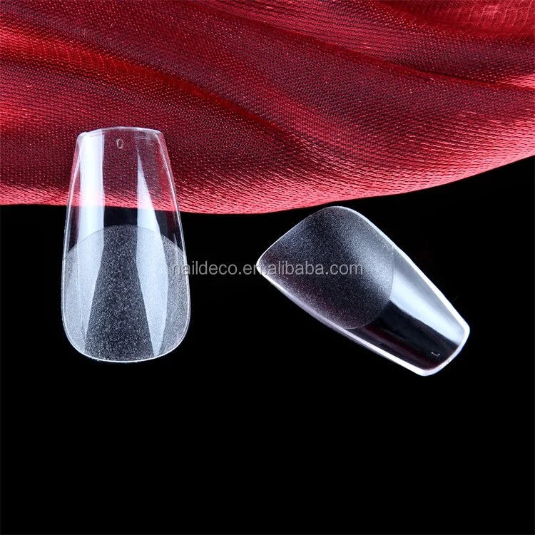 Nadeco Full Cover Sanding Inside Acrylic Coffin Style Manicure False ...