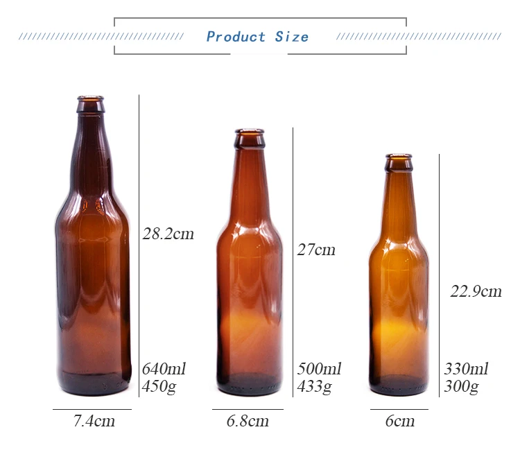 Wholesale 330ml Amber Beer Bottle Glass 330ml With Crown Cap Beer Glass ...