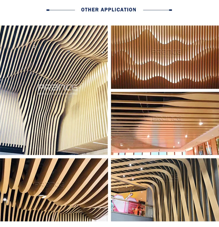 Metal Wavy Square Tube Baffle Ceiling Design by PRANCE