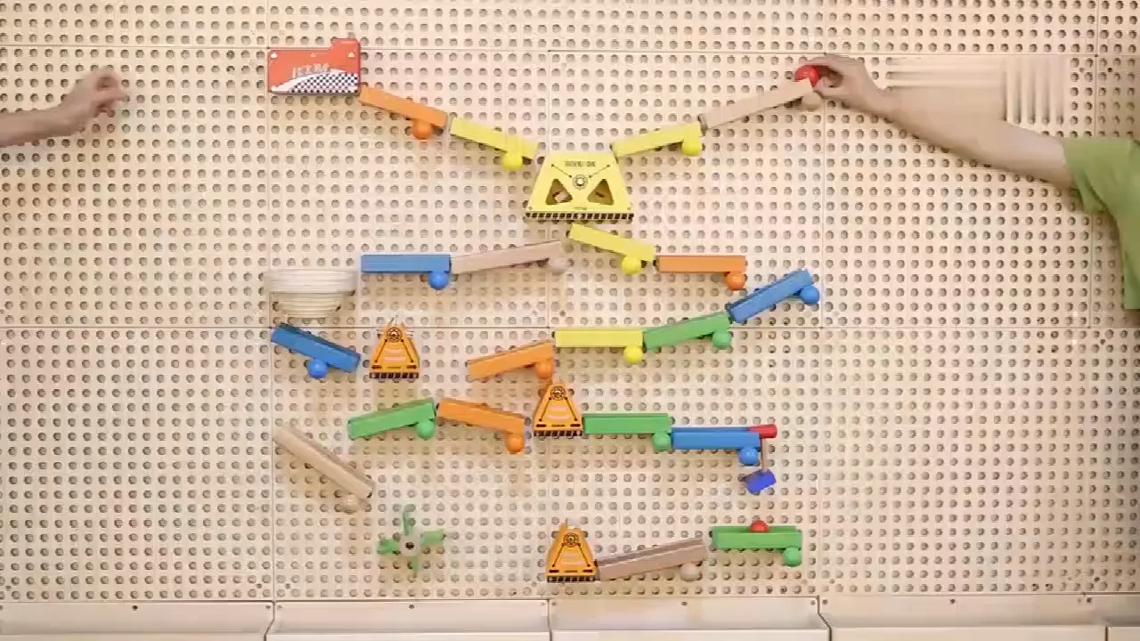 Child Indoor Ball Marble Run Vertical Kindergarten Activity Wood ...
