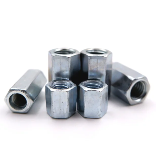 Din6334 Long Nut Hex Nuts Galvanized Hexagon Coupling Nuts - Buy ...